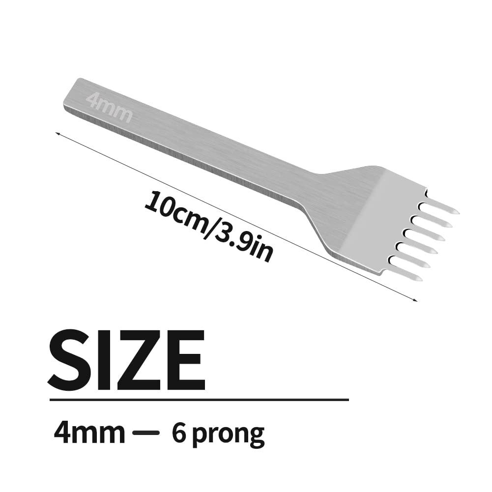 6 Prong Leather Stitching Punch & Hole Punch Tool for DIY Leather Craft ...