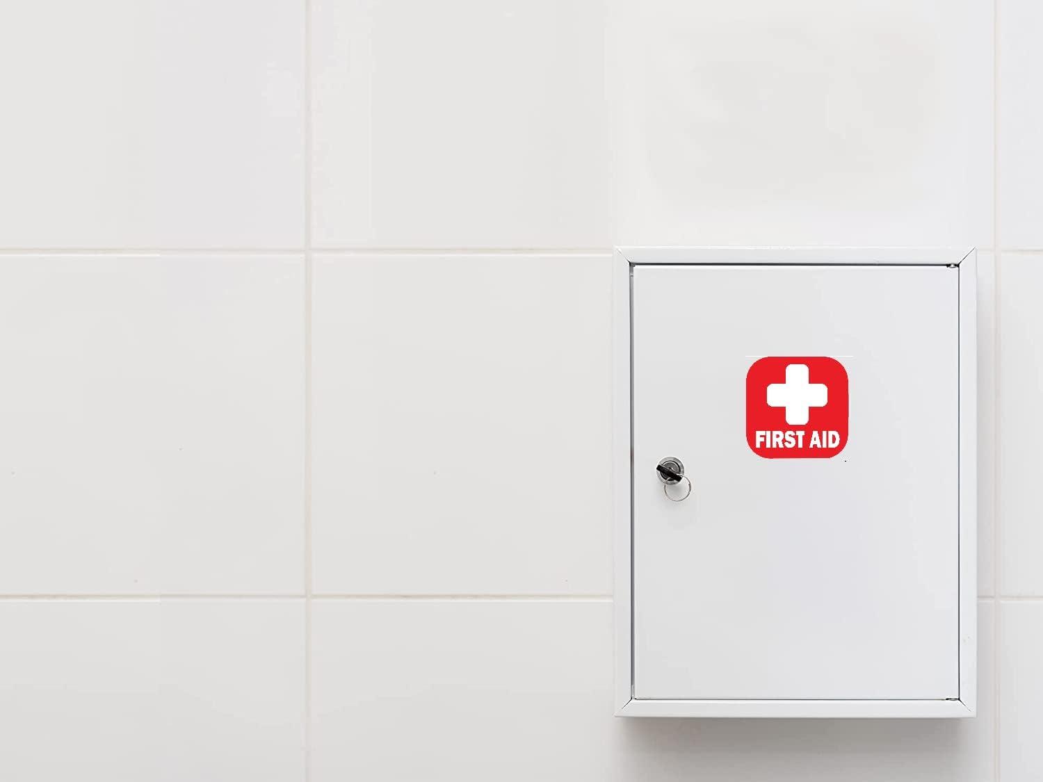 TOTOMO 12pc First Aid Kit Sign Sticker Set - Self Adhesive Vinyl Decal ...