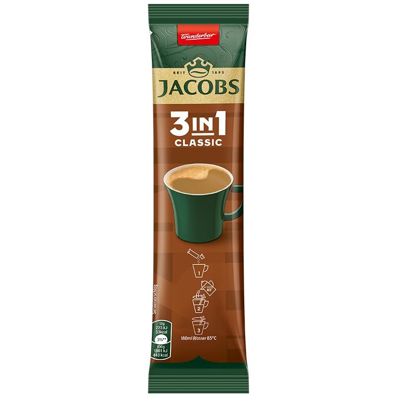 Jacobs coffee 3 in 1 CLASSIC instant coffee - Soluble Bean Coffee with ...