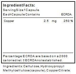 Copper Citrate Pot of 90 Capsules | Buy Now with Express International ...