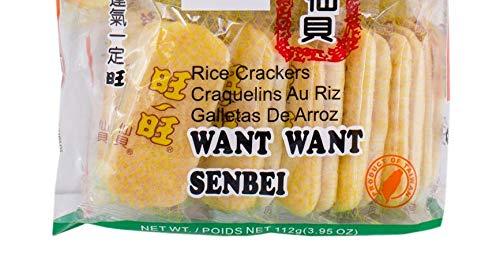 Want-Want Senbei Rice Crackers 112g (3.95oz) - Authentic Japanese Snack ...