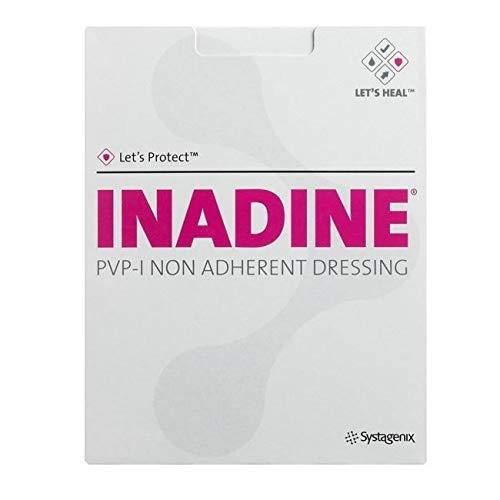 Burxoe Inadine 5cm x 5cm Non-Adherent Wound Dressings Povidone Iodine ...