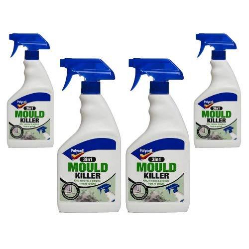 4 X Polycell 3-in-1 Mould Killer Spray 500 ml | Buy Now with Express ...