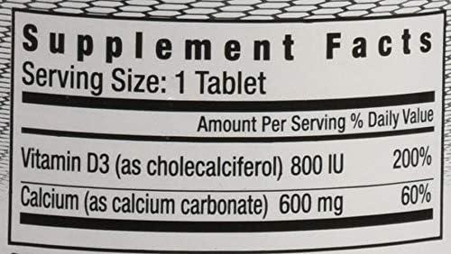 Calcium Carbonate 600mg + D Tablets 60's - Bone Health Supplement | Buy ...