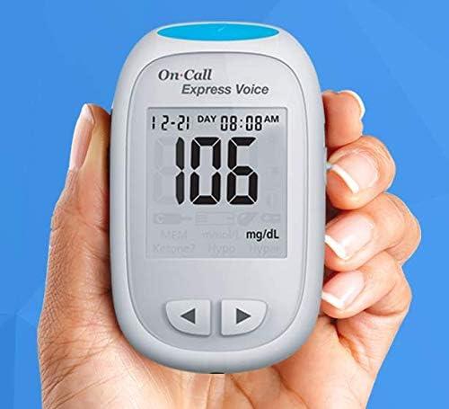 On Call Express Voice Blood Glucose Monitor Meter with Carrying Case ...