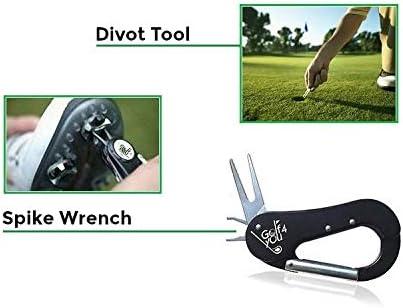 All in One Golfer's Tool: Divot Fixer, Magnetic Ball Marker, Spike ...