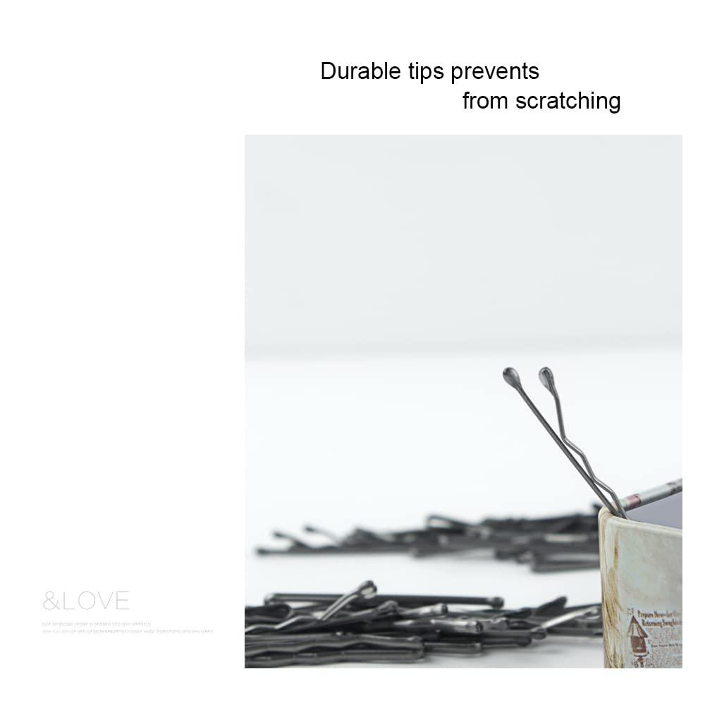 200 Mini Silver Bobby Pins in Cute Case - 1.38 Inch Small Hair Pins for ...