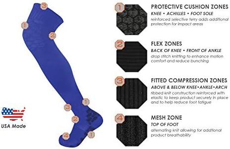 TCK High Over the Knee Athletic Sports Socks - Flex Compression, Extra ...