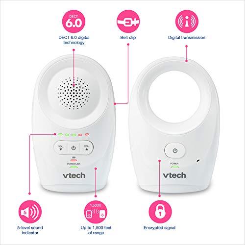 VTech DM1111 Digital Audio Baby Monitor - Enhanced Range, 1 Parent Unit ...