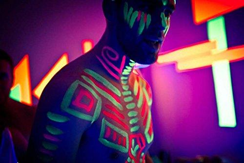 ILC UV Light Bodypainting Makeup 6 x 28ml - Fluorescent Neon Body Paint ...