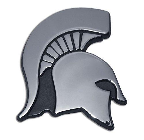 Michigan State University Spartan Head Chrome Emblem - Official NCAA ...