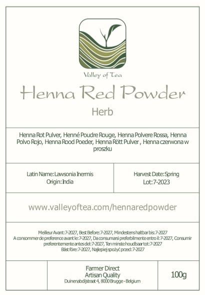 Buy Organic Henna Powder Red - 100g | Natural Hair Dye for Vibrant ...