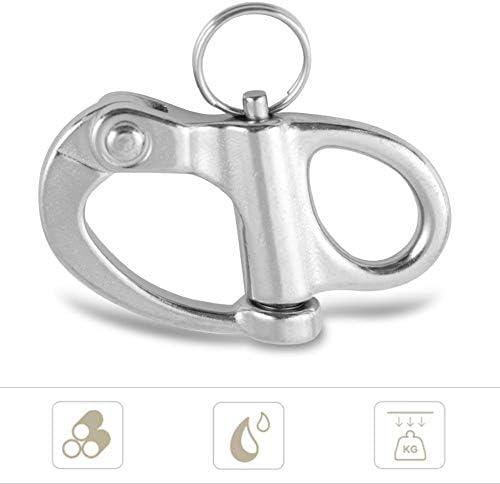 VGEBY Stainless Steel Snap Shackle with Key Ring | Quick Release Bail ...