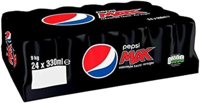 Pepsi.Max 24-Pack | Zero Sugar Cola with Maximum Flavor| Sugar-Free Carbonated Soft Drink ...