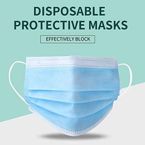100 Pack Medical Disposable Face Masks for Adults - 3 Layers Safety ...
