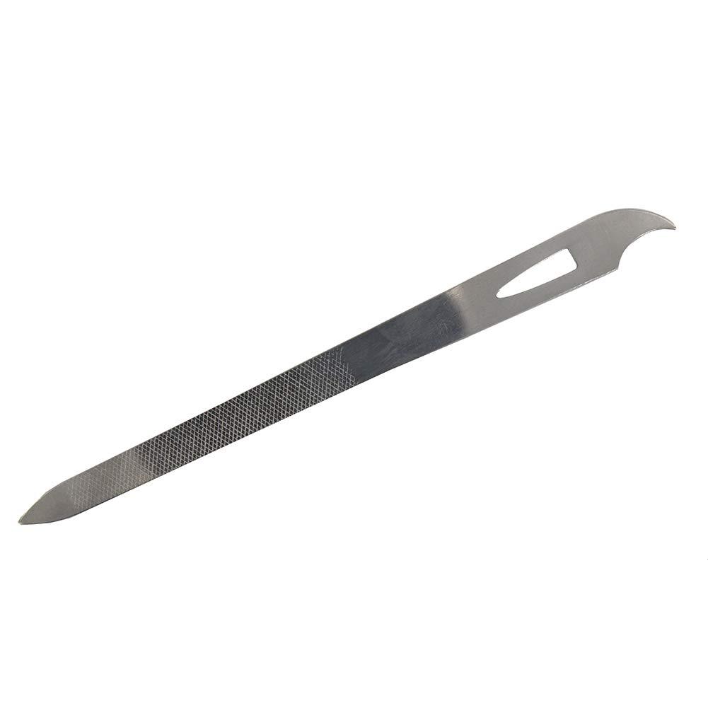 Yeshan Stainless Steel Triple-cut Long Nail File with Nail Cleaner Tip ...