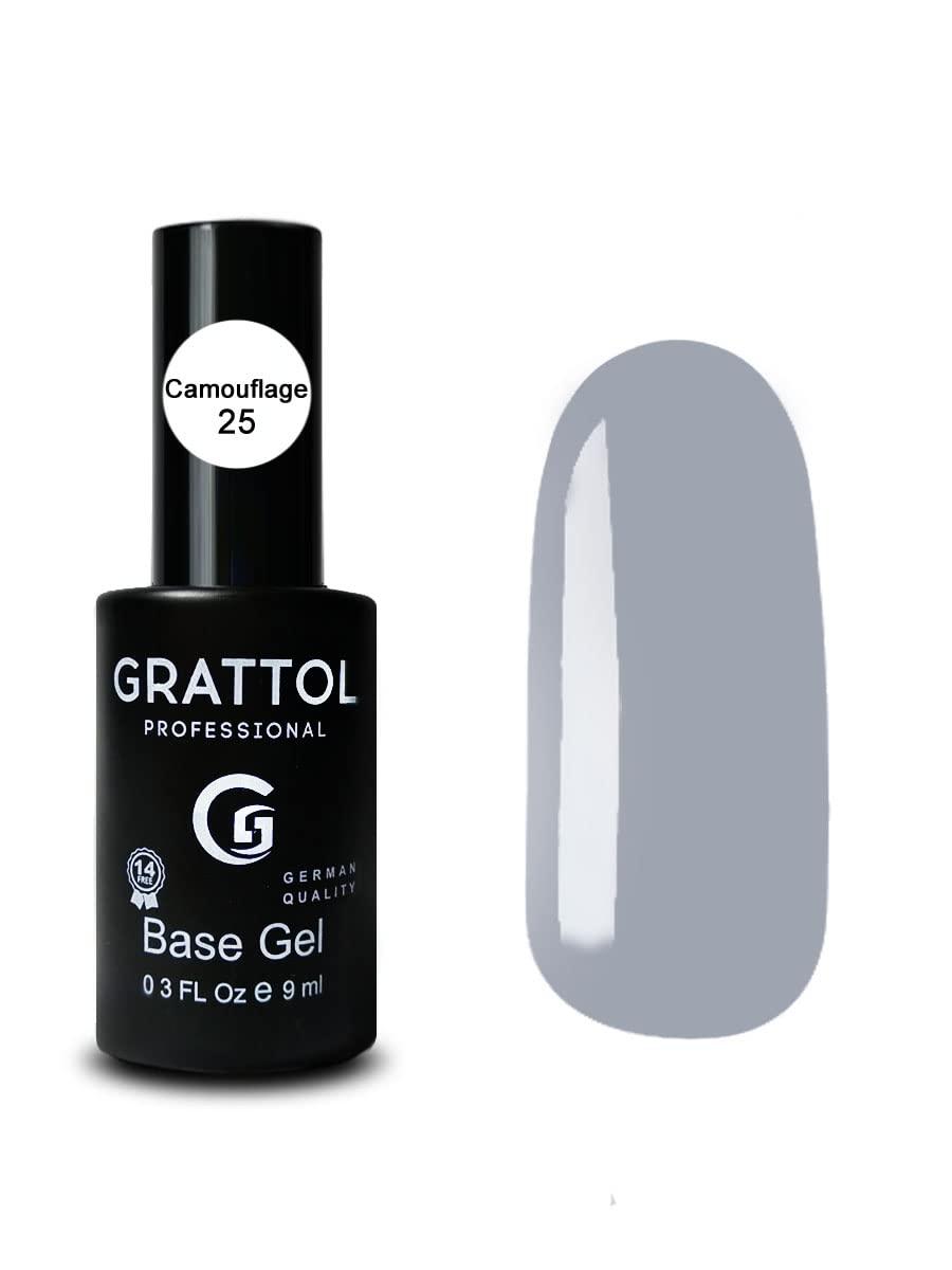 Grattol Rubber Base Camouflage 25 - 9ml | Premium Nail Gel for Perfect Manicures - International ...