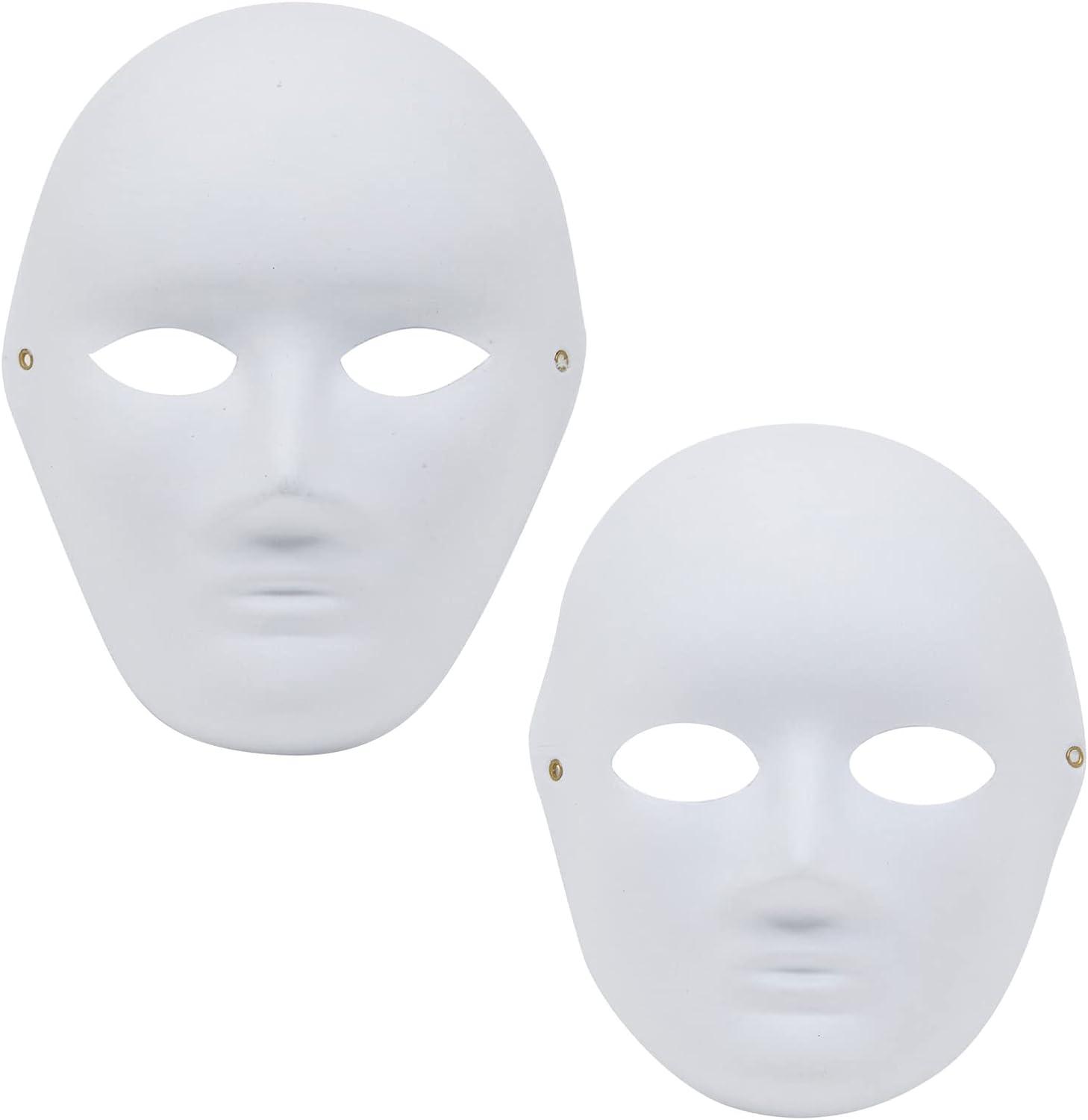 24 Pack White Opera Masks for Carnival Masquerade Party - 2 Sizes ...