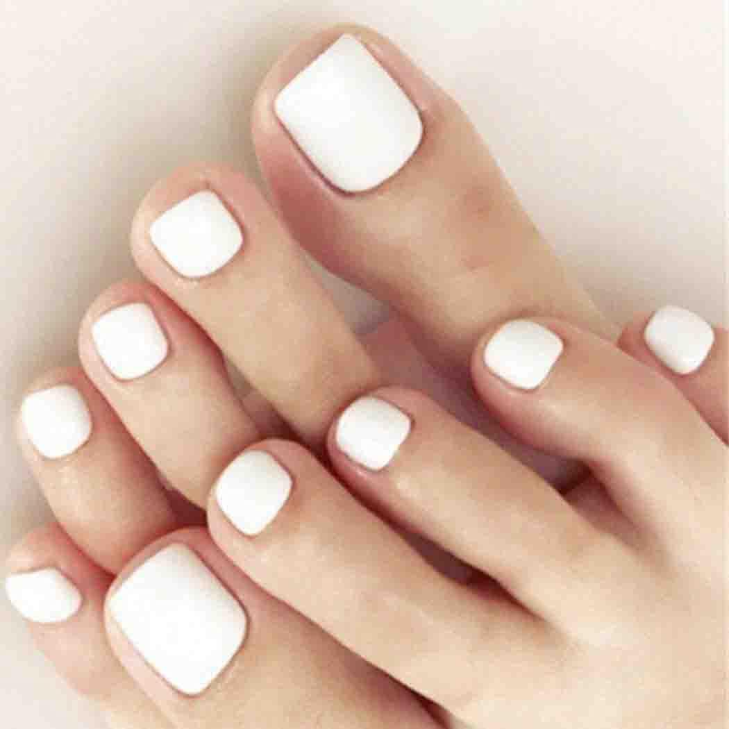 Outyua Matte Press On Toe Nails - Short Acrylic False Toenails for ...