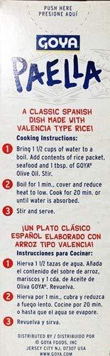 Goya Paella Valenciana Yellow Rice & Seafood Dinner 19 Oz - Pack of 4 ...