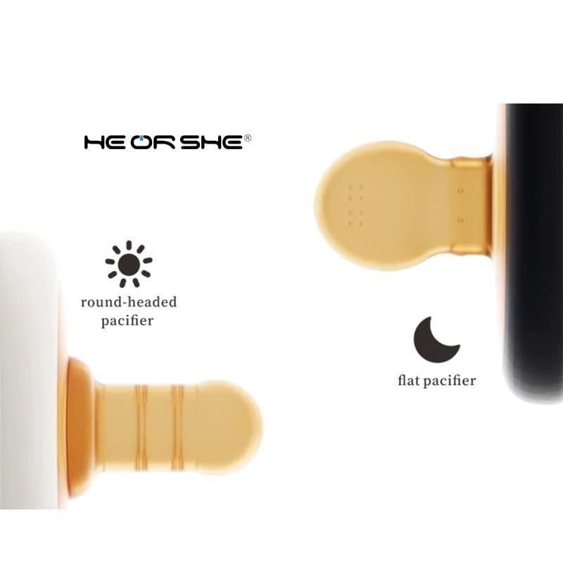 He or She Pacifier - BPA-Free Hygienic Silicone Gentle for Gums & Teeth ...