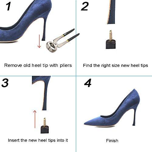 Luakesa 24 Pairs High Heels Replacement Tips Women Shoes Heel Repair ...