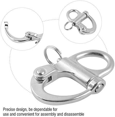 VGEBY Stainless Steel Snap Shackle with Key Ring | Quick Release Bail ...