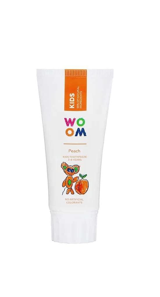 WOOM Kids Toothpaste Peach 50ml - Prevent Tooth Decay & Strengthen Milk ...