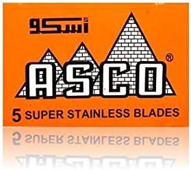 Buy 100 ASCO Super Stainless Razor Blades - Premium Quality for a ...