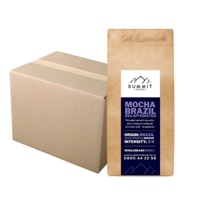 Summit Mocha Brazil Decaffeinated Coffee Beans (Case 10 x 500G) | Buy Now with Express ...