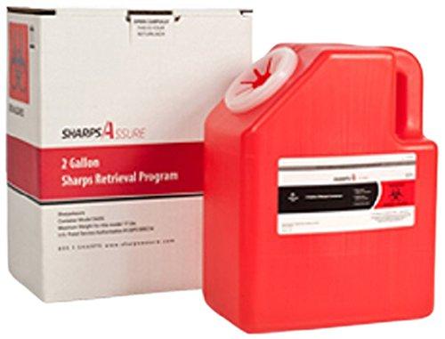 SharpsAssure SA2G 2 Gallon Sharps Retrieval Mail Back Kit | 10x10x15 ...