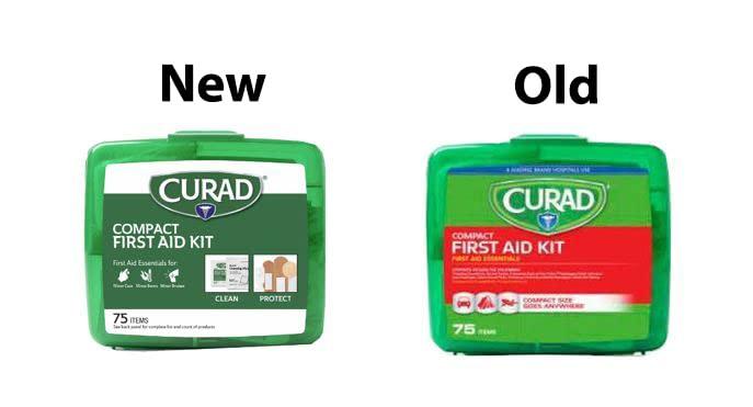 Curad Compact Green First Aid Kit - 75 Items | Emergency Essentials ...