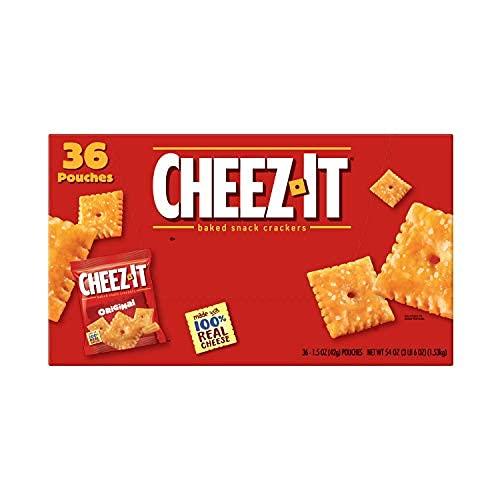 Cheez-It Original Cheese Crackers 1.5 oz Single Serve Bag (Pack of 36 ...