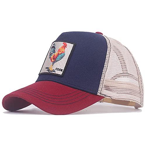 Farm Animal Trucker Hat | Adjustable Snapback Mesh Baseball Cap | Red ...