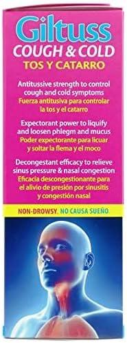 Giltuss Cough and Cold Syrup Maximum Strength Cherry Flavor - 4 Fl Oz ...