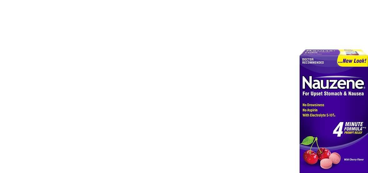Nauzene Upset Stomach & Nausea Chewable Tablets - Wild Cherry Flavor ...