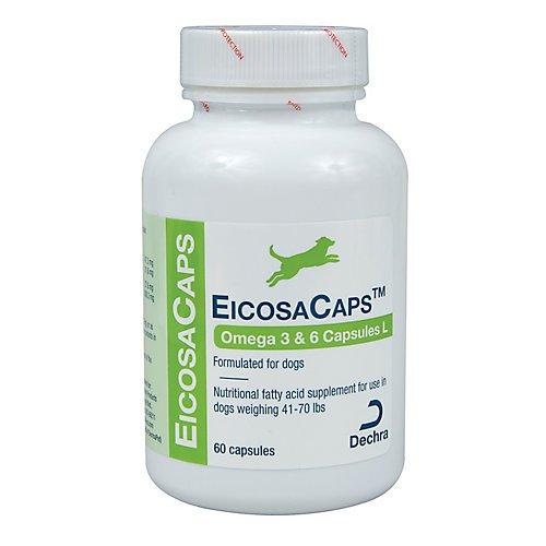 Dechra Eicosa Capsules for Dogs 40-70 lbs - Omega-3 Fatty Acids ...