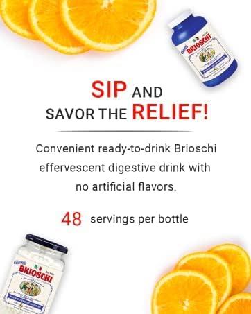 Brioschi Italian Lemon Flavored Effervescent 8.5 oz Glass Bottle for ...