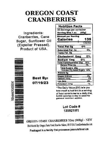 Oregon Coast Cranberries - Sweet & Juicy Dried Cranberry Snack - 2lb ...