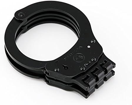 VIPERTEK Heavy Duty Hinged Double Lock Steel Police Edition Handcuffs ...