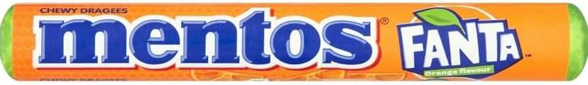 10 packs x Mentos Fanta Orange Flavour Chewy Dragees Sweets 10 x 38g ...
