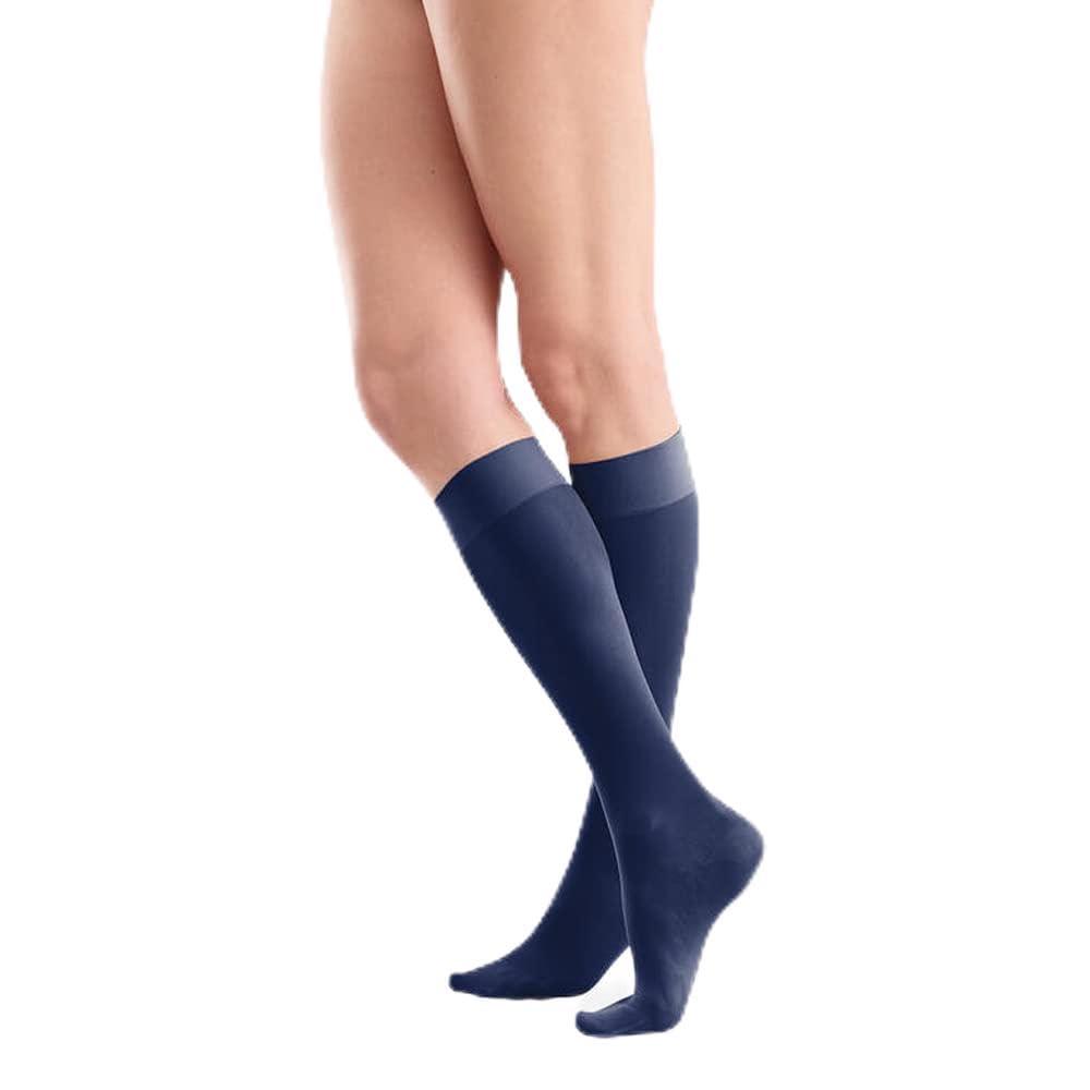 Bauerfeind VenoTrain Act Sheer Elegance AD Stockings 140 DEN 2 Marine ...