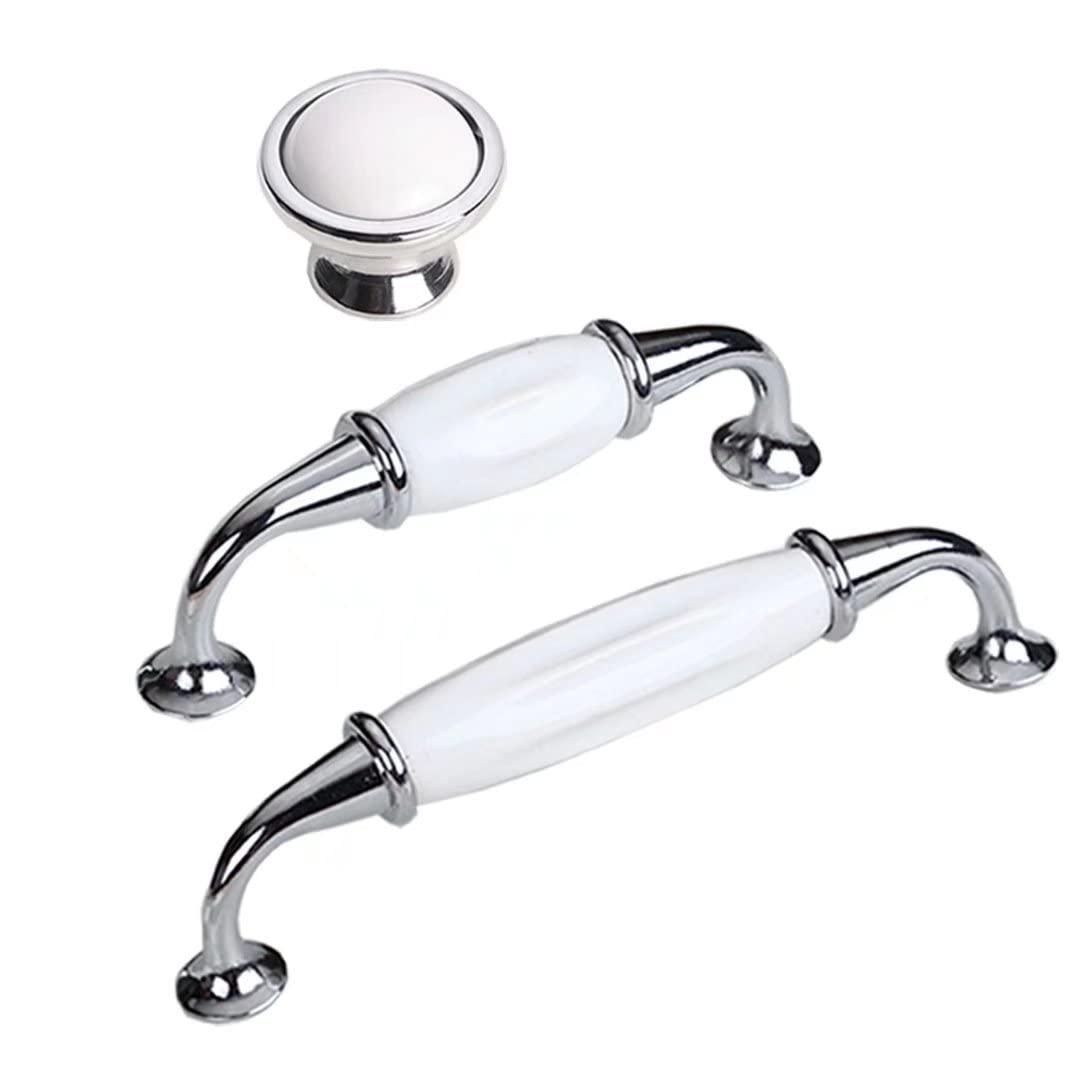 Creatwls 10pcs European Art Ceramic Cabinet Handles Stylish Knobs for ...