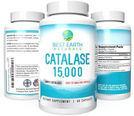 Catalase 15,000 Antioxidant Enzyme - 60 Day Supply | Pure and Potent ...