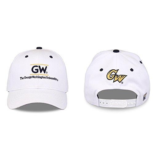 NCAA George Washington Colonials White Bar Design Hat - Adjustable ...