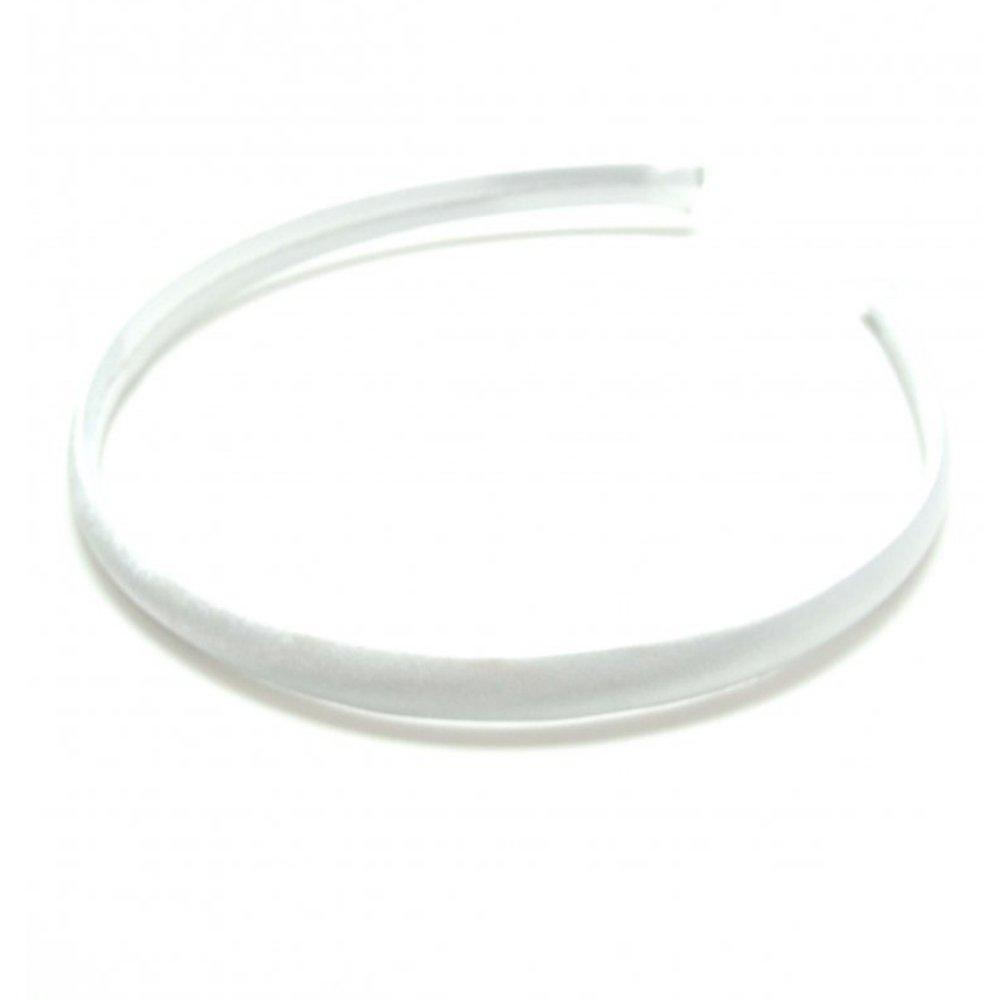 White Satin Covered Alice Hair Band Headband Bridesmaid Flower Girl 1cm ...
