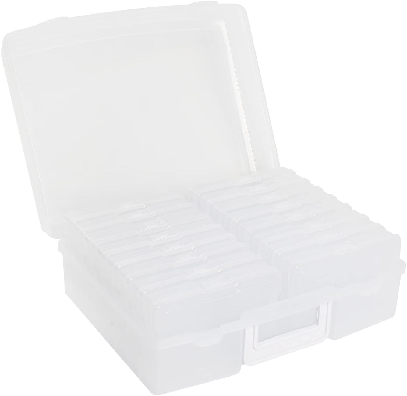 novelinks 4x6 Photo Storage Box - 16 Inner Photo Keeper Organizer Cases ...