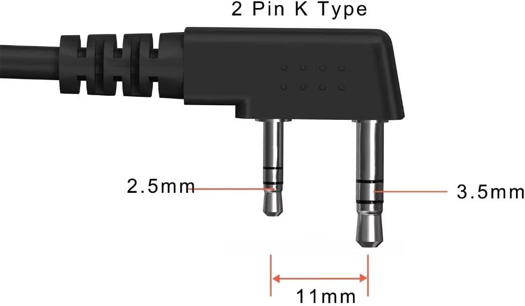Samcom 2 Pin Handheld Walkie Talkie Speaker Mic with Shoulder Lapel ...