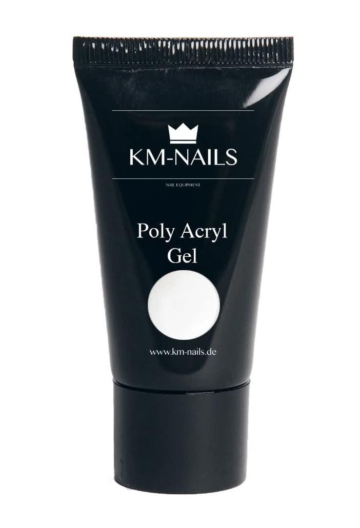KM-Nails Polyacryl Gel White 025 - 30g Tube for Professional Nail Art ...