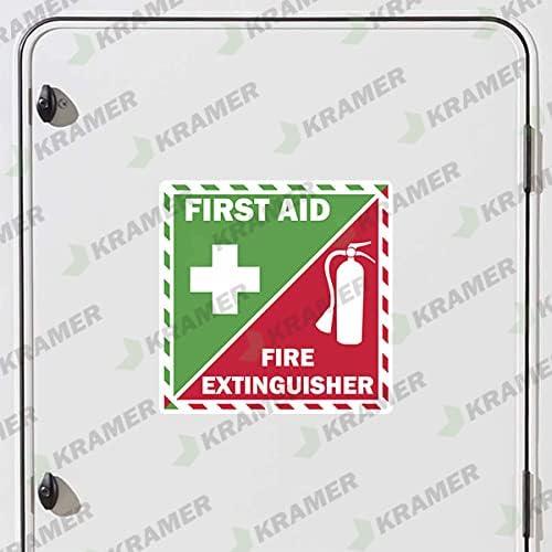 Kramer First Aid Fire Extinguisher Inside Sticker Decal Set of 2 - 6x6 ...